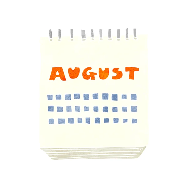 Cartoon Doodle Calendar Showing Month August Stock Vector Image by ...