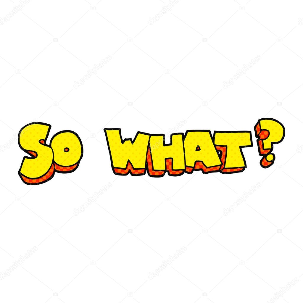 Cartoon so what? symbol Stock Vector by ©lineartestpilot 96701364