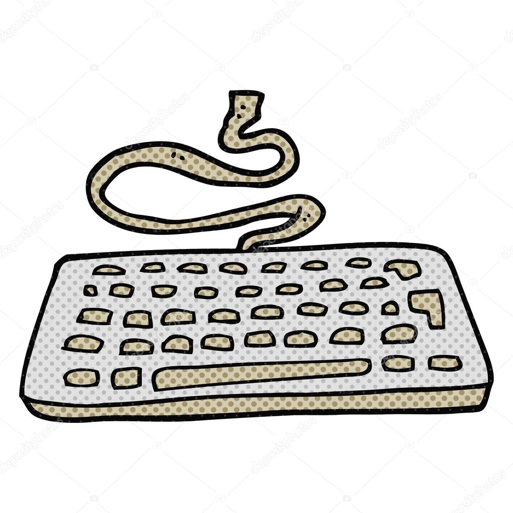 Cartoon computer keyboard Stock Vector by ©lineartestpilot 96701948