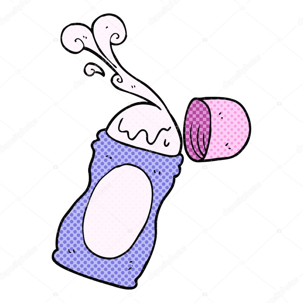 Cartoon Putting On Deodorant