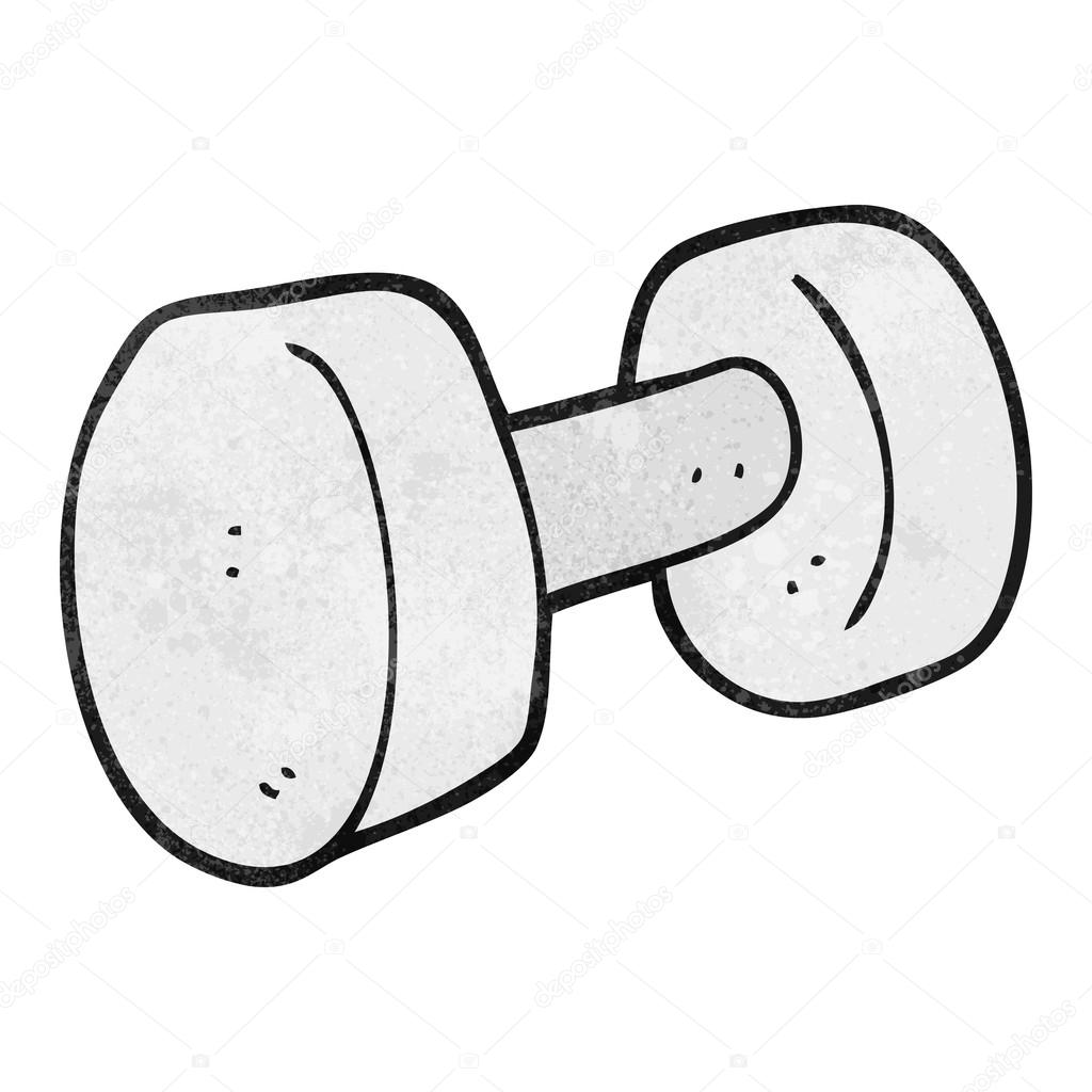 Textured cartoon dumbbell Stock Vector by ©lineartestpilot 96811684