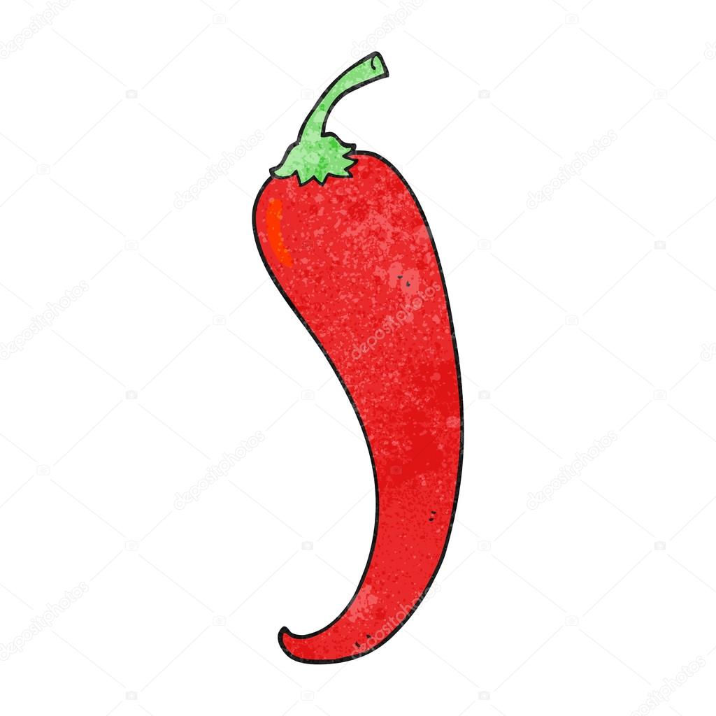 Textured cartoon chilli pepper Stock Vector Image by ©lineartestpilot ...