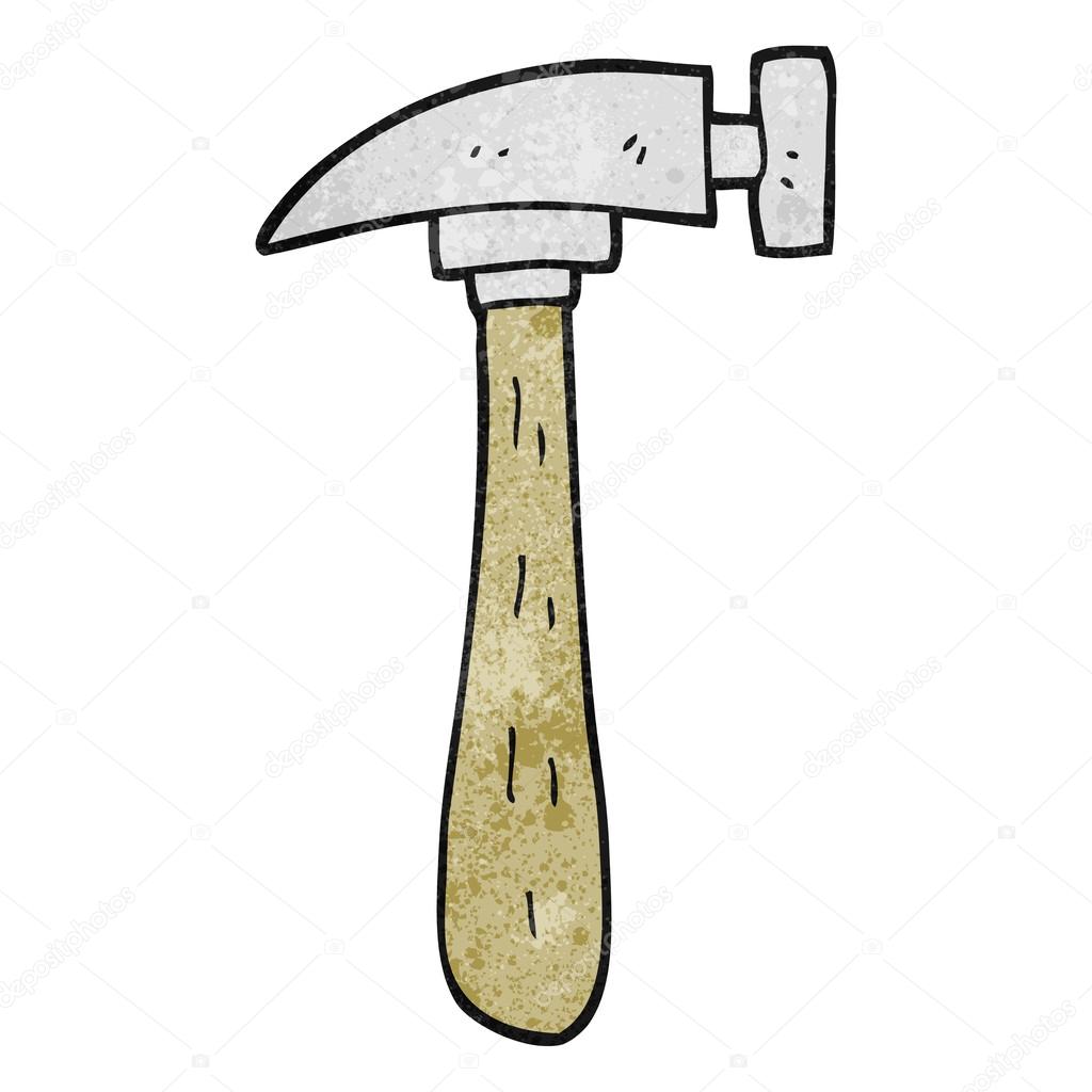 Martillo con textura de dibujos animados — Vector de stock #96817292 ...