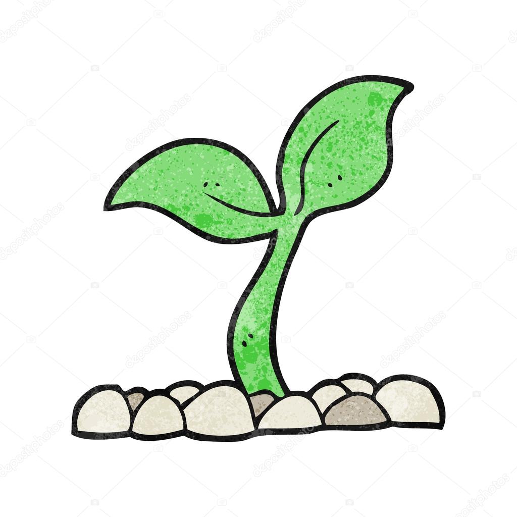 Textured cartoon seedling Stock Illustration by ©lineartestpilot #96819458