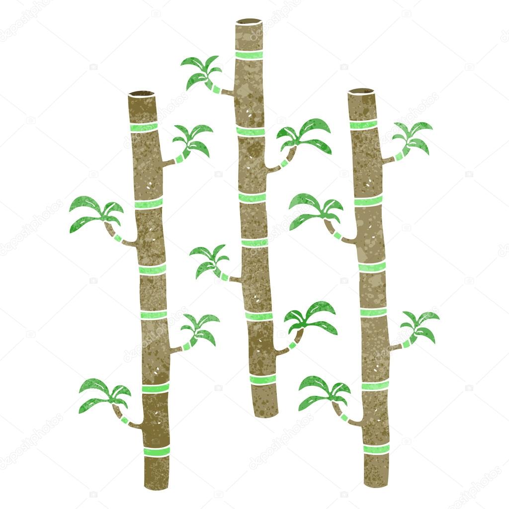 Retro cartoon bamboo Stock Vector by ©lineartestpilot 96837786
