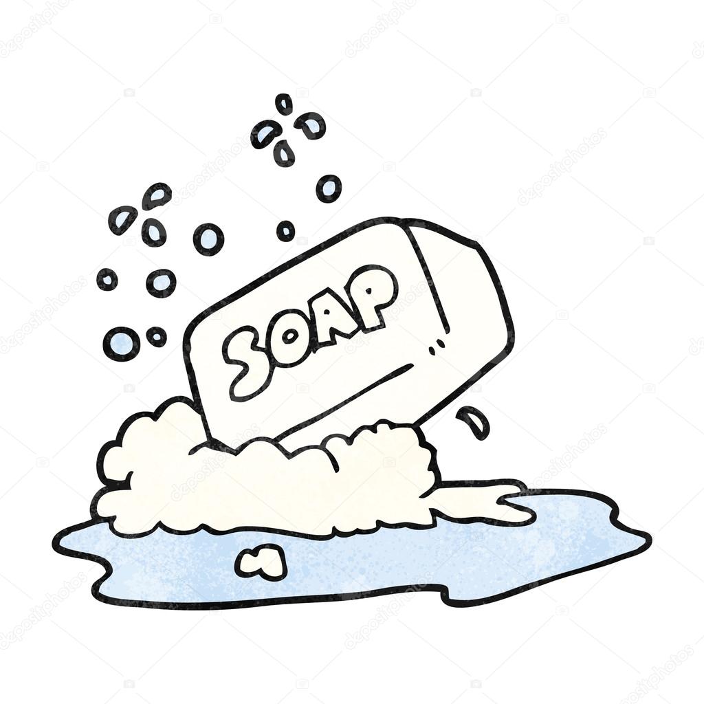 Barra de dibujos animados texturizada de jabón Vector de stock ...