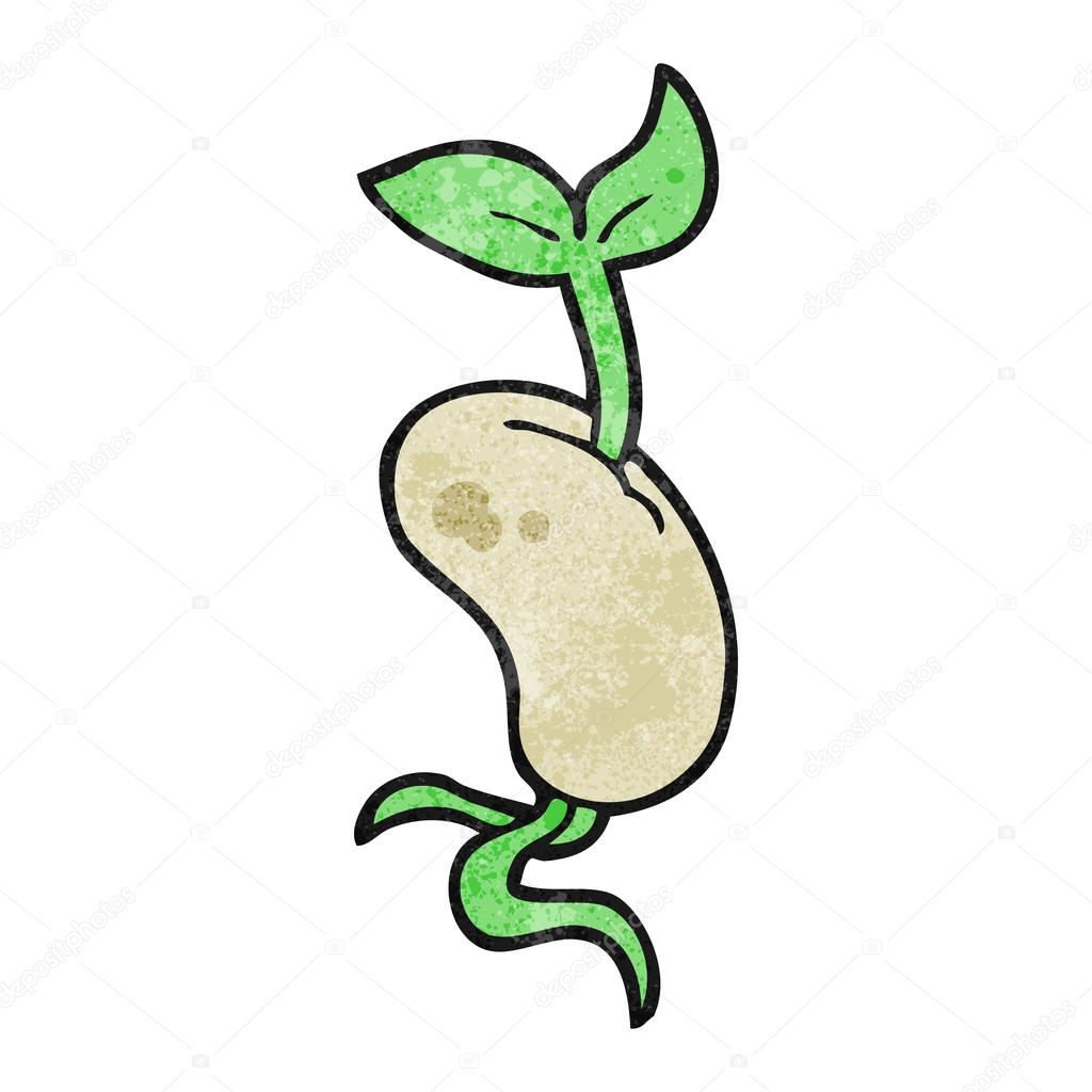 Dibujos animados textura germinación semillas — Archivo Imágenes ...