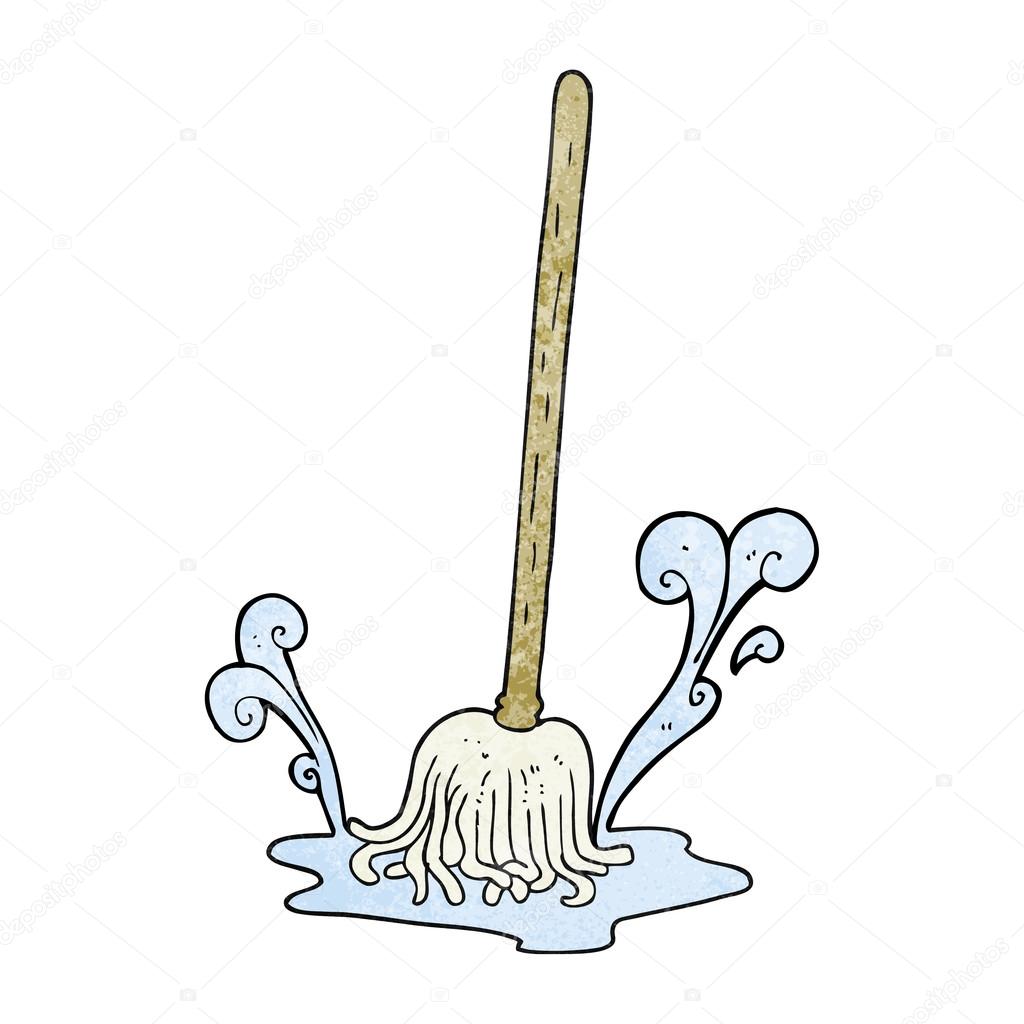 Textured cartoon mop Stock Vector Image by ©lineartestpilot #96877534