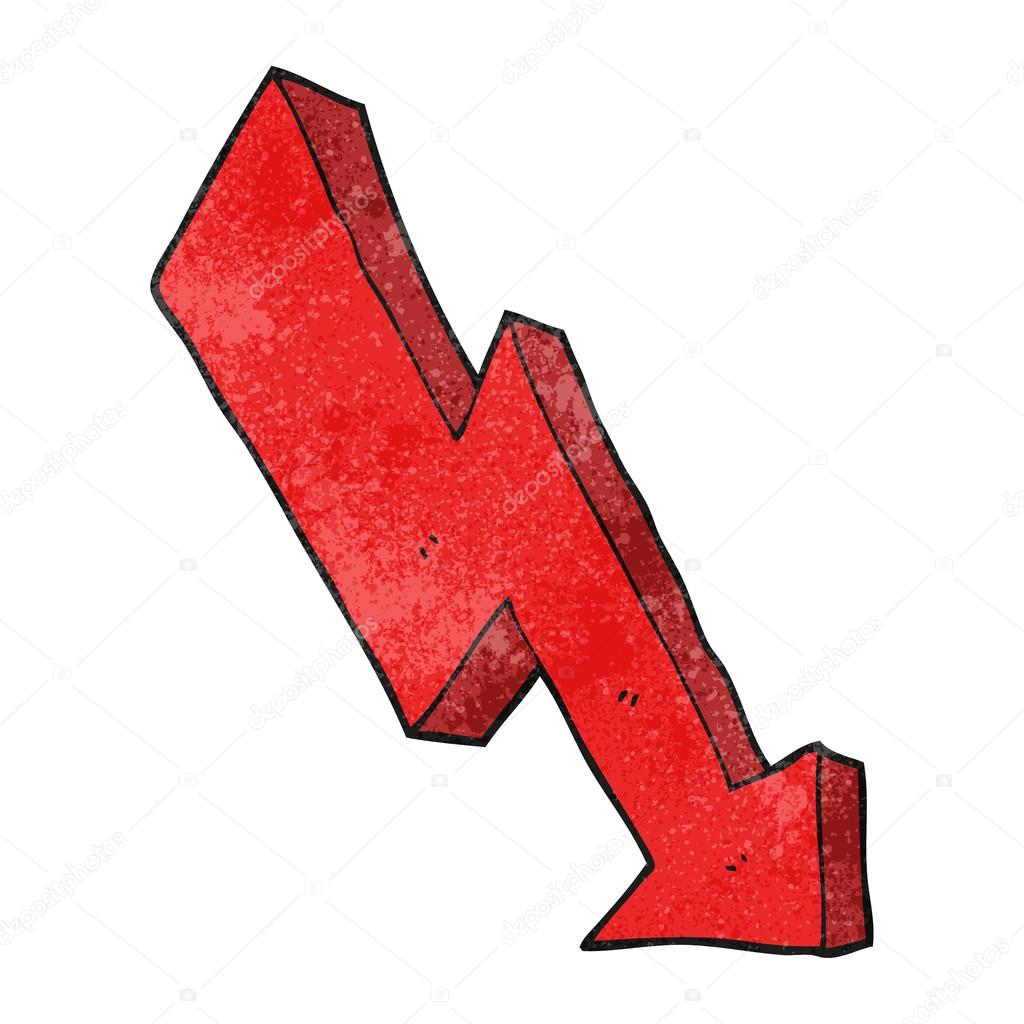 Textured cartoon arrow down trend — Stock Vector © lineartestpilot ...