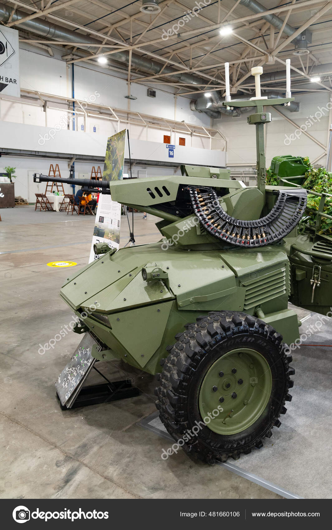 Unmanned Strike Tank Close Front Unmanned Wheeled Vehicle International ...