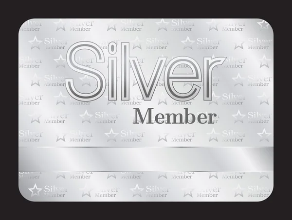 Silver member club card with big star — Stock Vector © LiliWhite #83036000