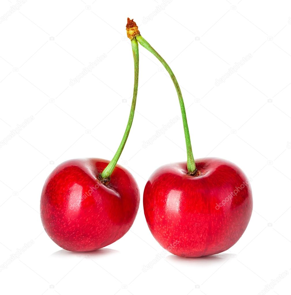 Cherries isolated on white background — Stock Photo © YVDavid #78488134