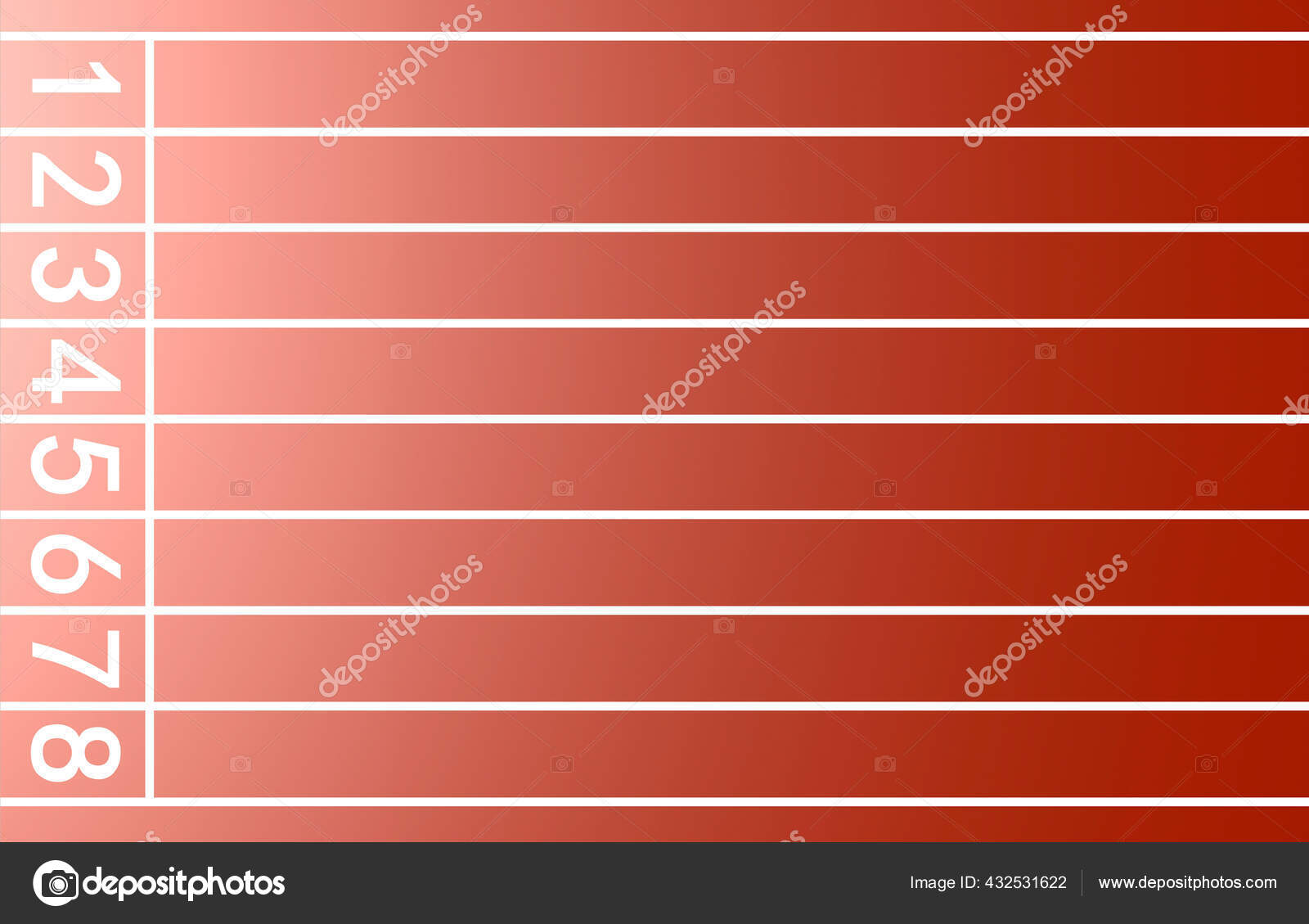 Red Running Track Starting Line Number Rendering — Stock Photo ...