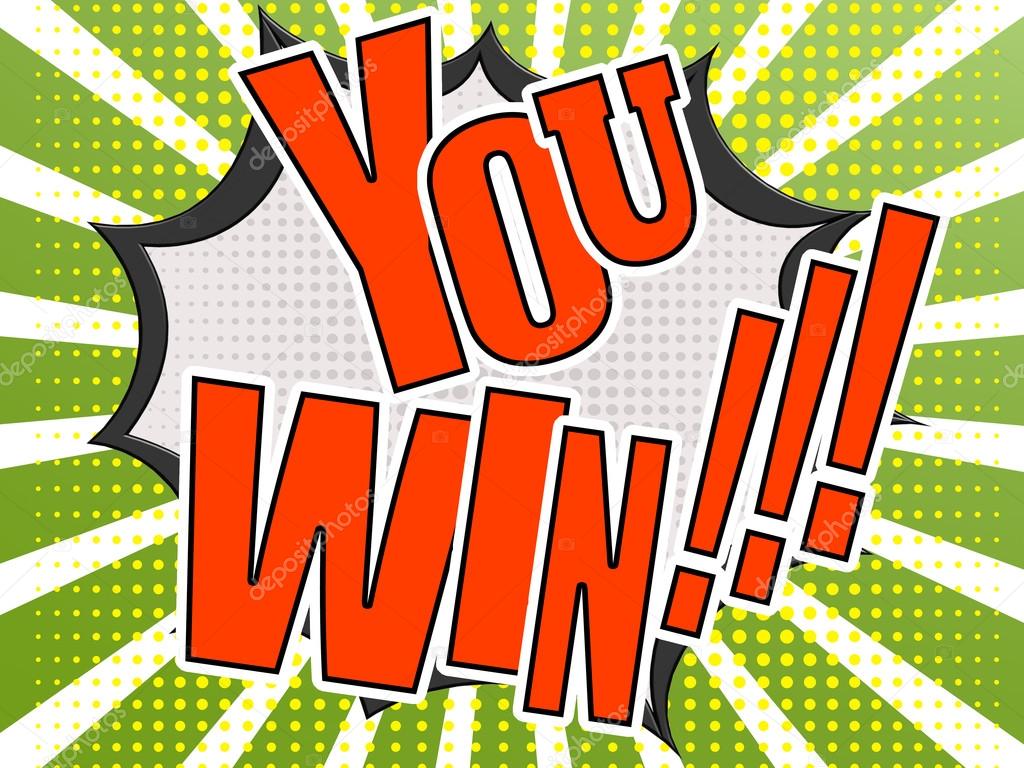 Comic Speech Red Bubble You Win Stock Illustration by ©tang90246 #81130918