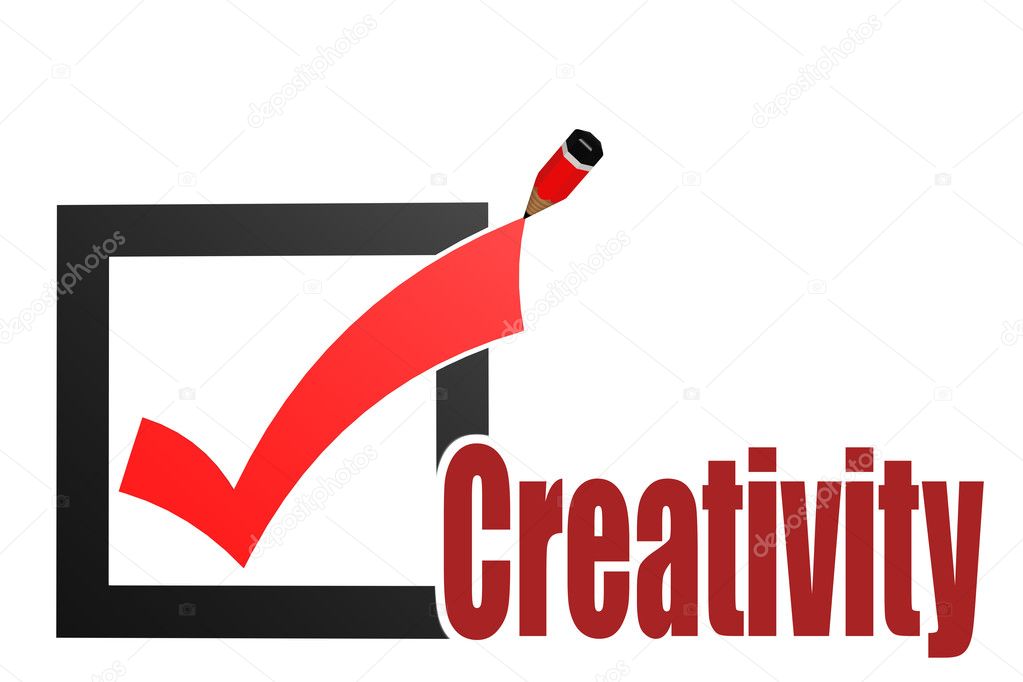 Check mark with creativity word — Stock Photo © tang90246 #85096688