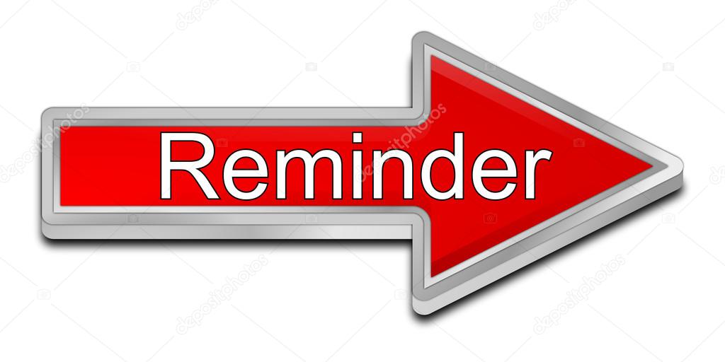 Reminder Arrow Button - 3D illustration — Stock Photo © wwwebmeister ...