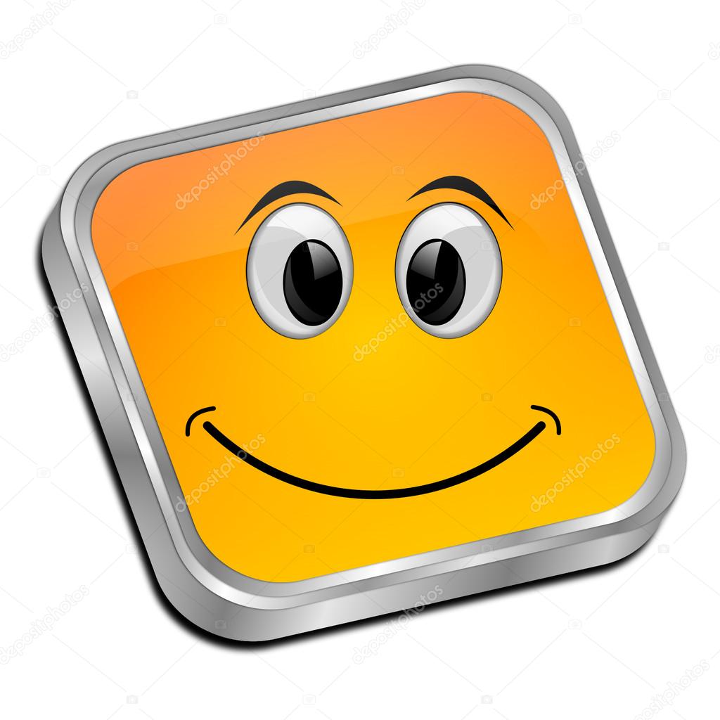 Button with smiling face Stock Illustration by ©wwwebmeister #86499040