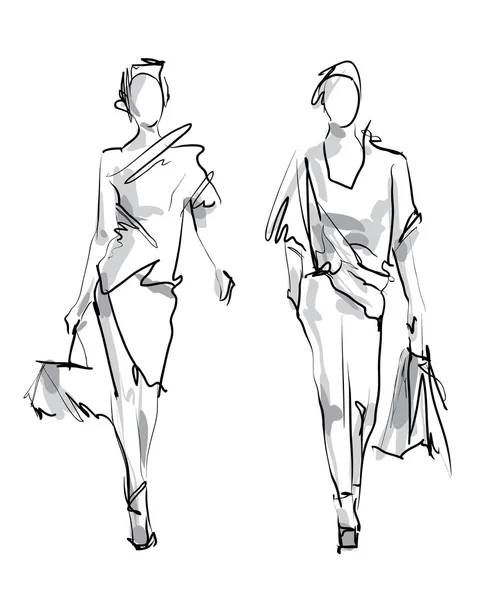 Woman Fashion model Stock Vector by ©dahabians 24517683