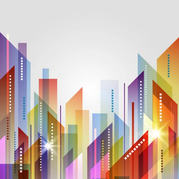 Abstract cityscape background vector — Stock Vector © dahabians #24517337