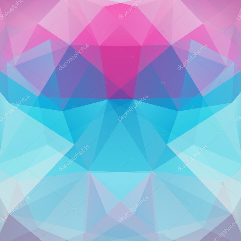 Geometric pattern, polygon triangles vector background in pink and blue ... Geometric pattern, polygon triangles vector background in pink and blue ...