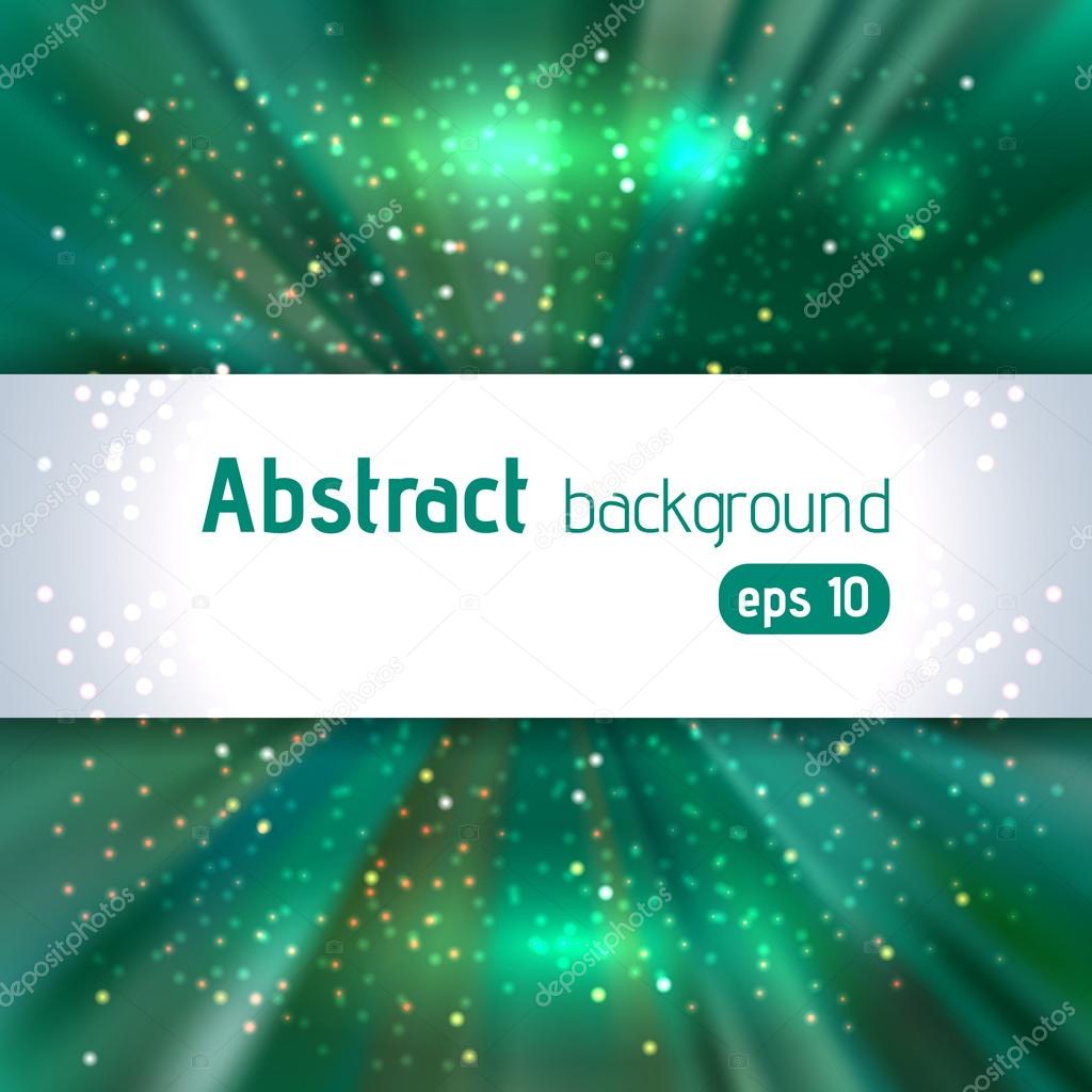 Beautiful rays of light. Shiny eps 10 background. Green radial radiant ...