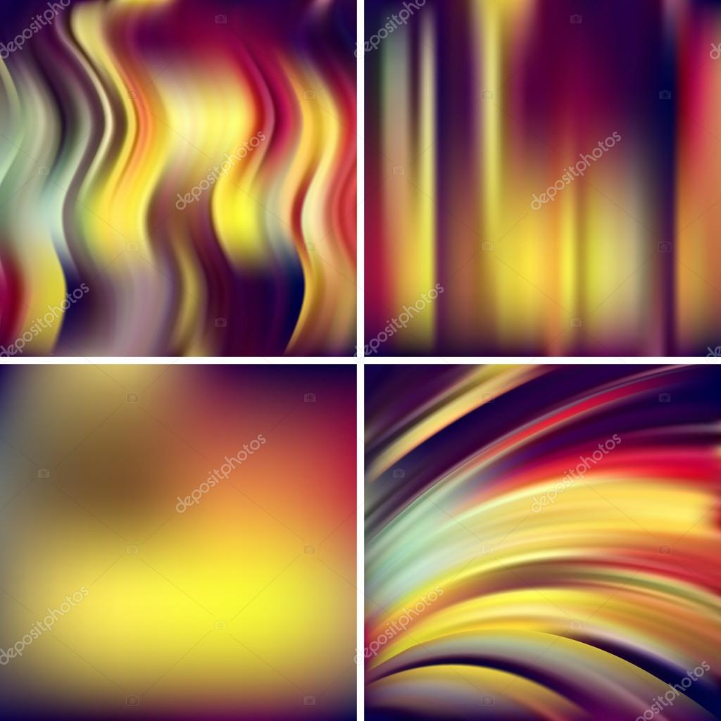 Set of four square backgrounds. Abstract vector illustration of ...