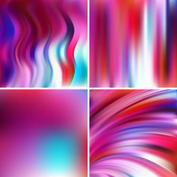 Set Colorful Square Blurred Backgrounds Vector Illustration Stock ...