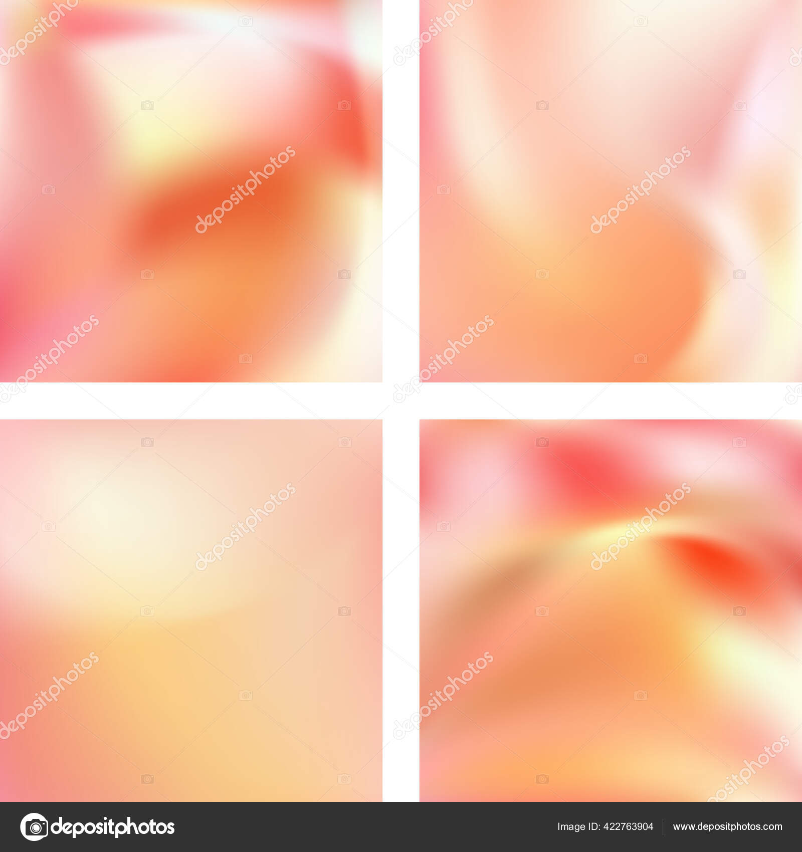 Set Abstract Blurred Backgrounds Vector Illustration Modern Geometrical ...
