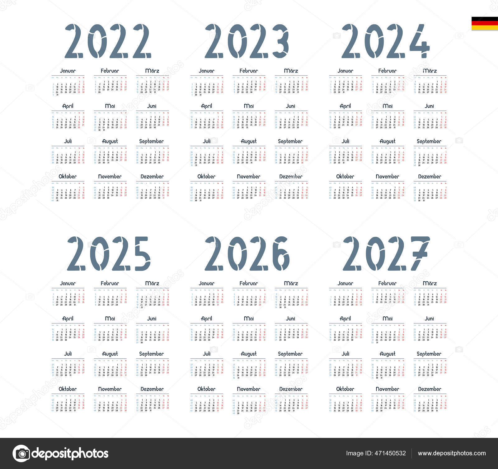 Duitse Kalender Voor 2022 2023 2024 2025 2026 2027 Week ... Duitse Kalender Voor 2022 2023 2024 2025 2026 2027 Week ...