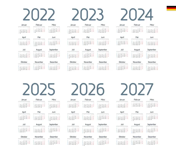 Duitse Kalender Voor 2022 2023 2024 2025 2026 2027 Week Stock Vector by ... Duitse Kalender Voor 2022 2023 2024 2025 2026 2027 Week Stock Vector by ...