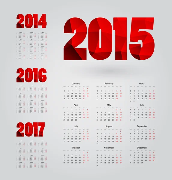 Simple calendar with figures Stock Vector by ©tashechka 66294145