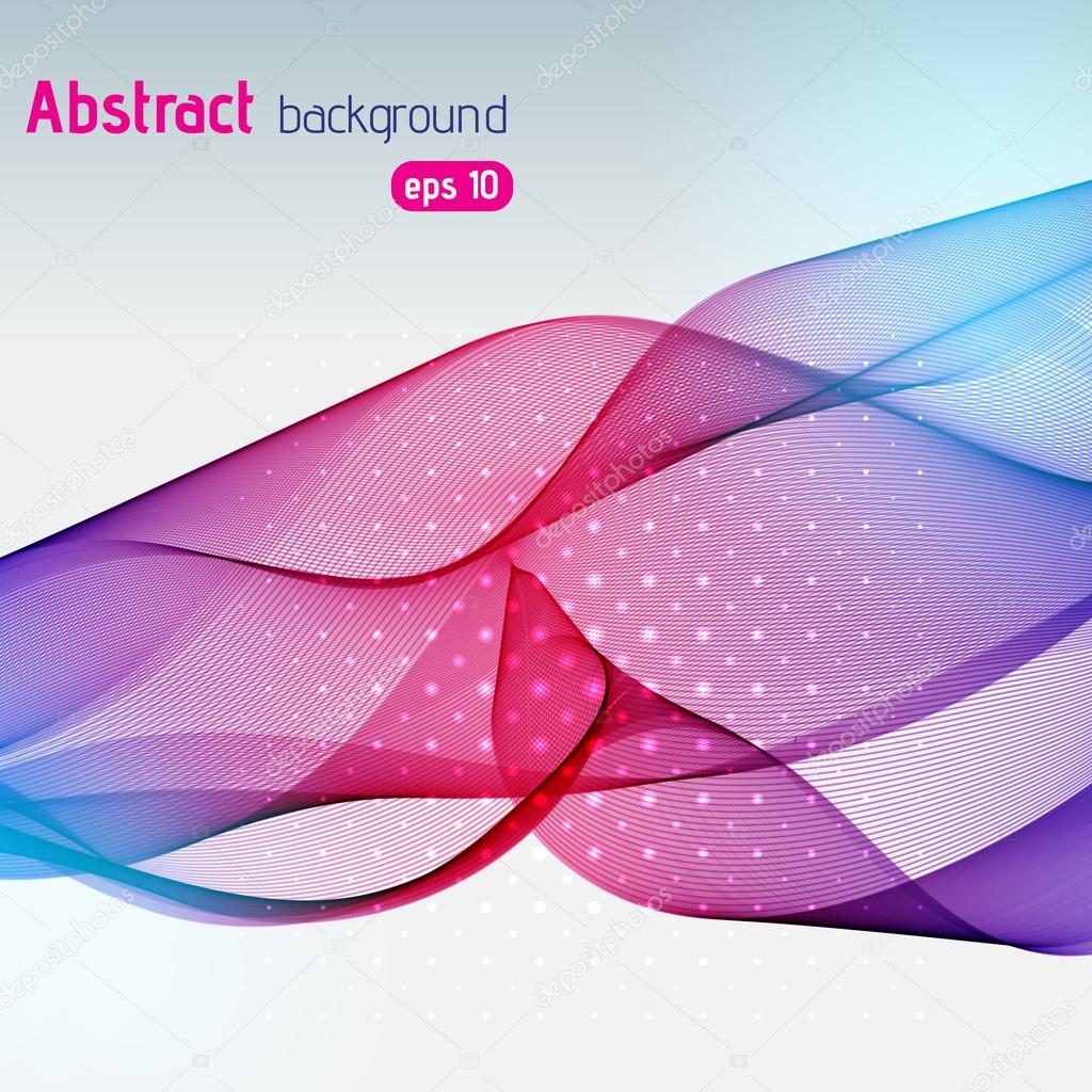 Coloridas líneas de luz lisa de fondo. Colores azul, rosa, morado ...