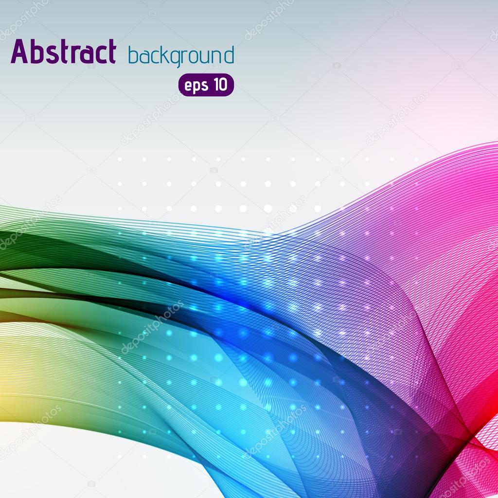 Vector Abstract spectrum curved lines background. Stock Vector by ... Vector Abstract spectrum curved lines background. Stock Vector by ...