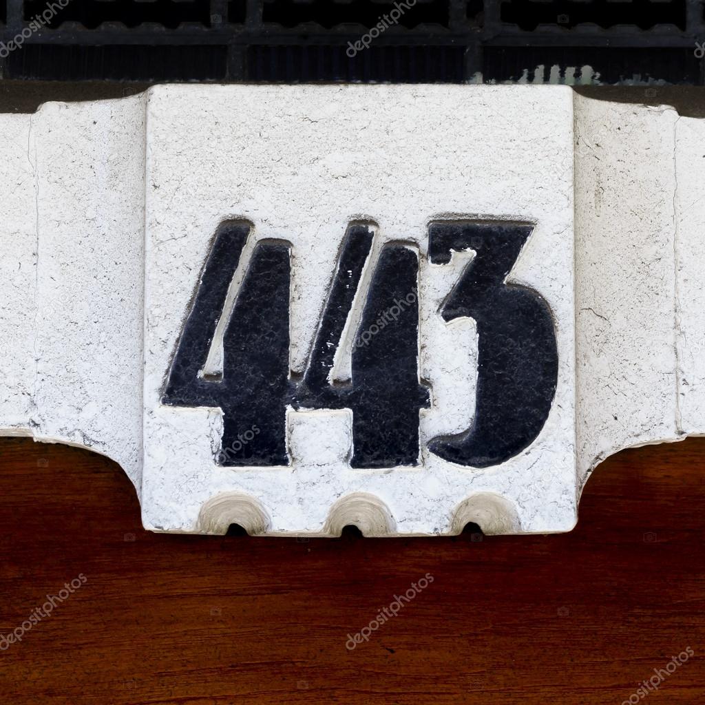 House number 443 — Stock Photo © papparaffie #112637722