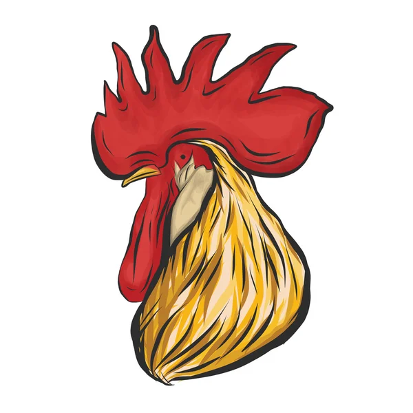 Hand drawing Rooster, isolated Stock Vector Image by ©9peak #124715970