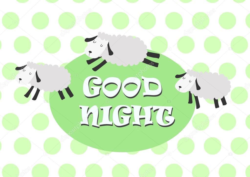 Sheep jumping, good night Stock Vector Image by ©9peak #55377279