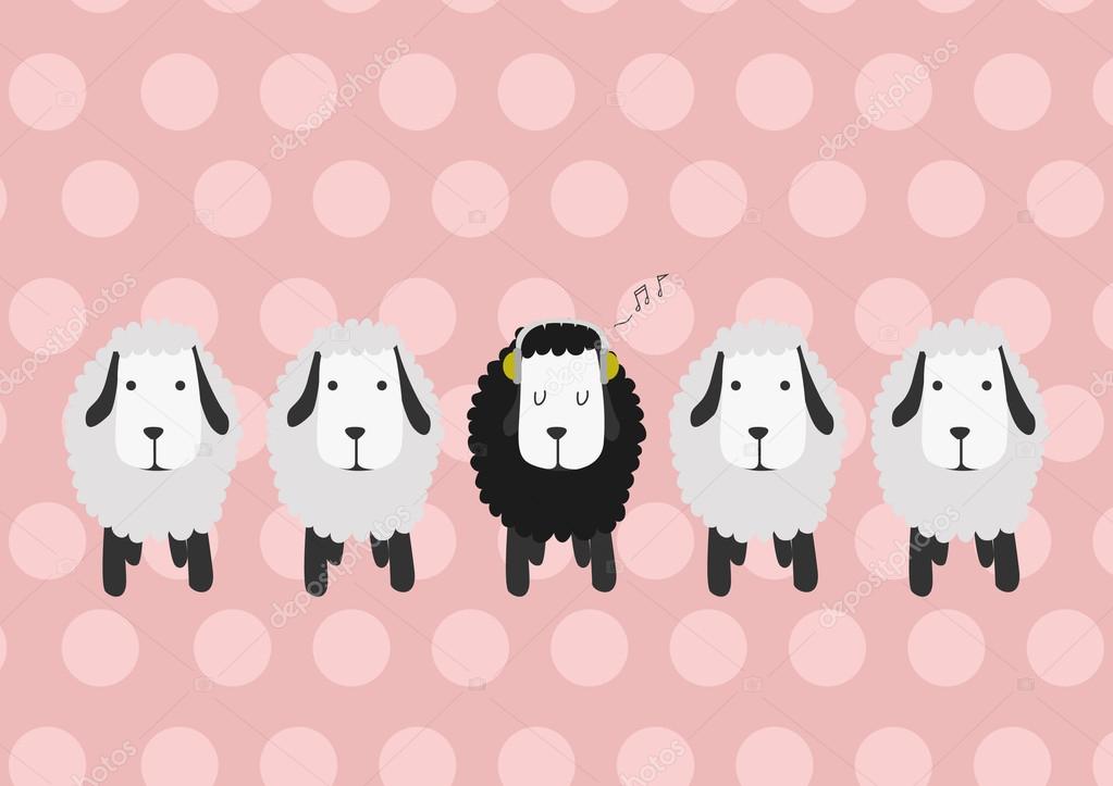 Funny sheep with color background Stock Vector Image by ©9peak #55377459