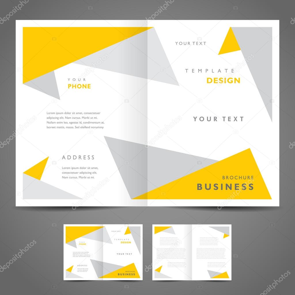 Brochure design template booklet triangles — Stock Vector © photoyou ...