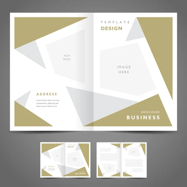 Brochure design template flat simple booklet geometric abstract — Stock ...