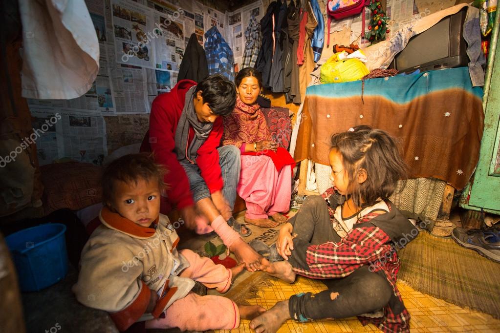 People in poor area in Nepal – Stock Editorial Photo © dimaberkut #67900829
