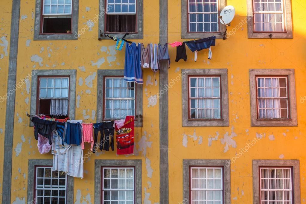 Traditional drying clothes in Porto – Stock Editorial Photo ...