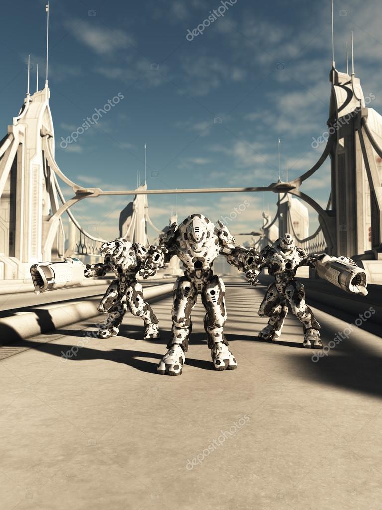 Alien Battle Robots - Brothers in Arms — Stock Photo © algolonline ...