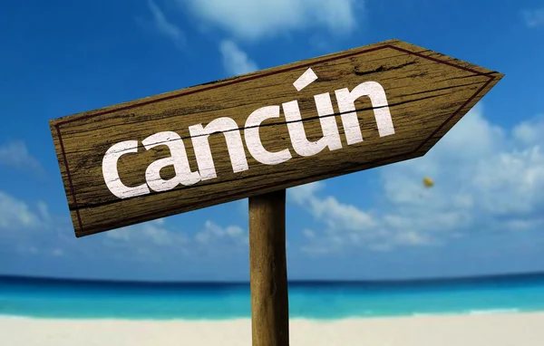 Cancun wooden sign — Stock Photo © filipefrazao #62880493