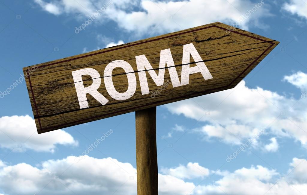 Panneau en bois de Rome, Italie — Photo #62884309