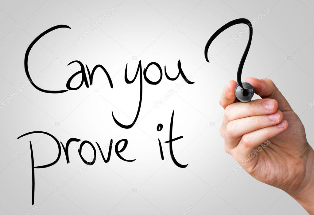 Can you prove it hand writing — Stock Photo © filipefrazao #62885515