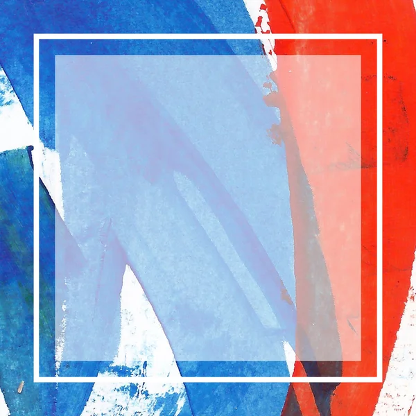 Hand painted frame. Acrylic paint textured background - Stock Image ...