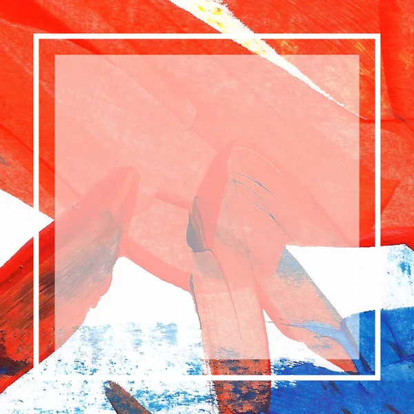 Hand painted frame. Acrylic paint textured background - Stock Image ...