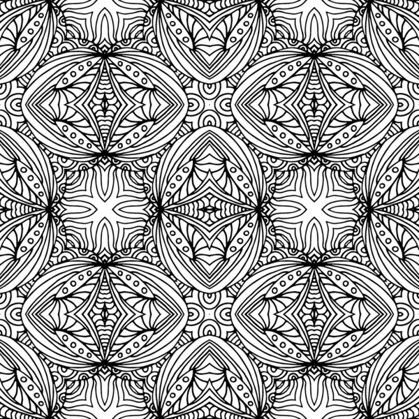Monochrome seamless pattern in Indian style. — Stock Vector © Iricat ...