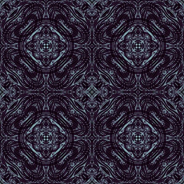 Pretty curly abstract hand drawn seamless pattern — Stock Vector ...