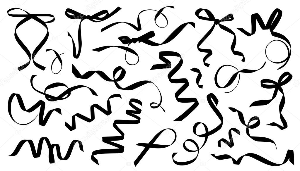 Ribbon silhouettes — Stock Vector © yyanng #58350381